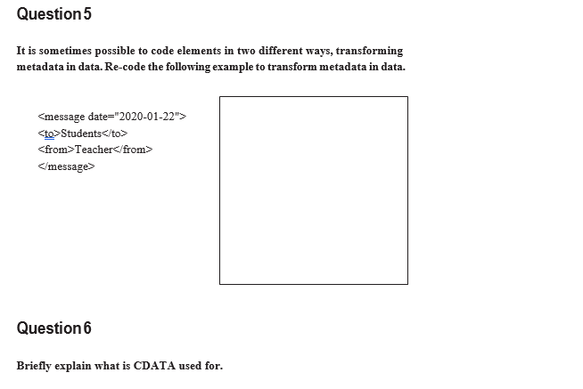 Solved Question 3 What Is An Xml Prolog Question 4 Which Of