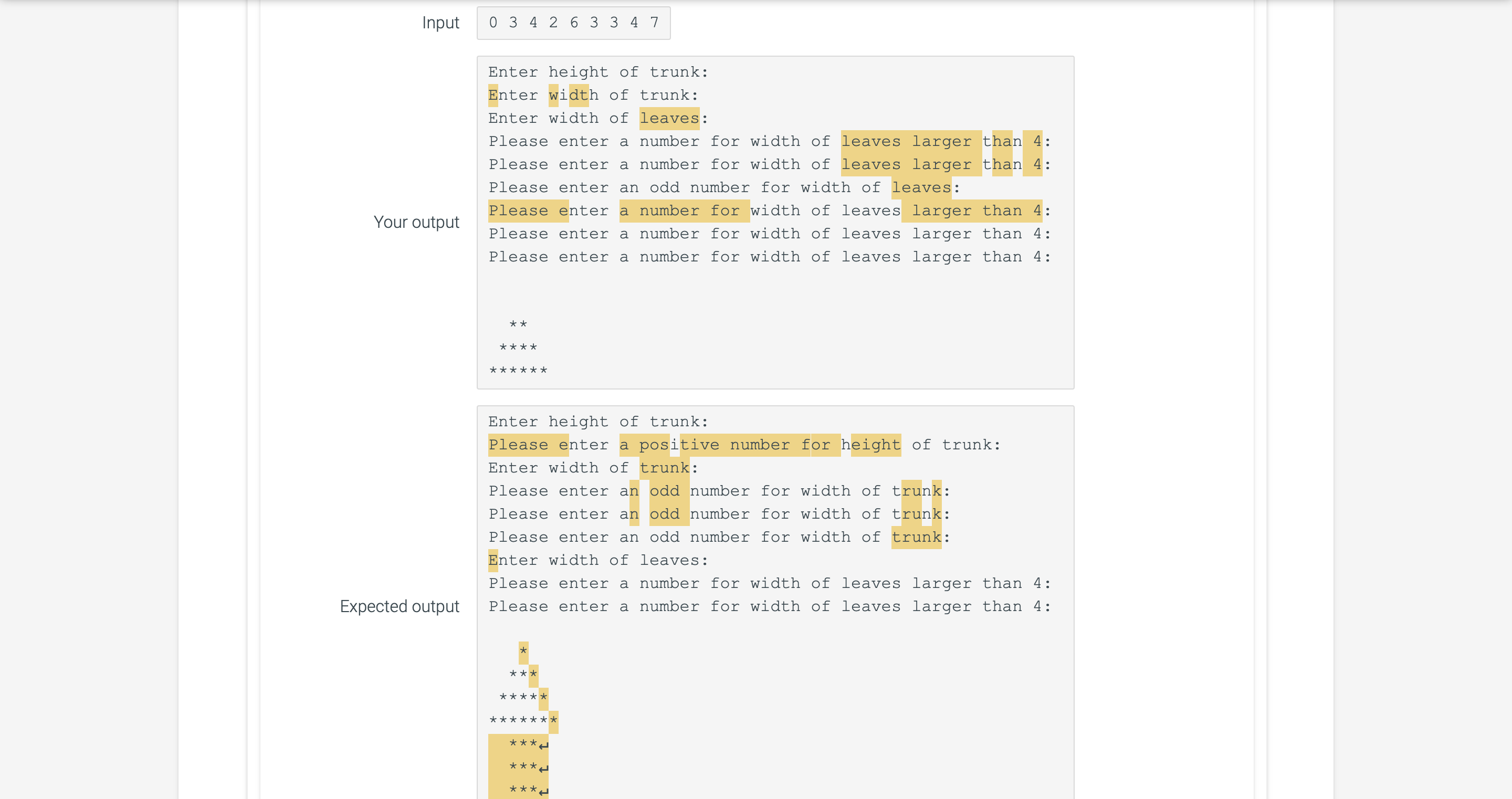 Solved // Output asterisks for the tree top row. for (int | Chegg.com