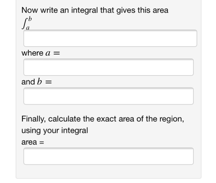 Solved (1 point) Consider the area shown below. The curve | Chegg.com Solved (1 point) Consider the area shown below. The curve | Chegg.com