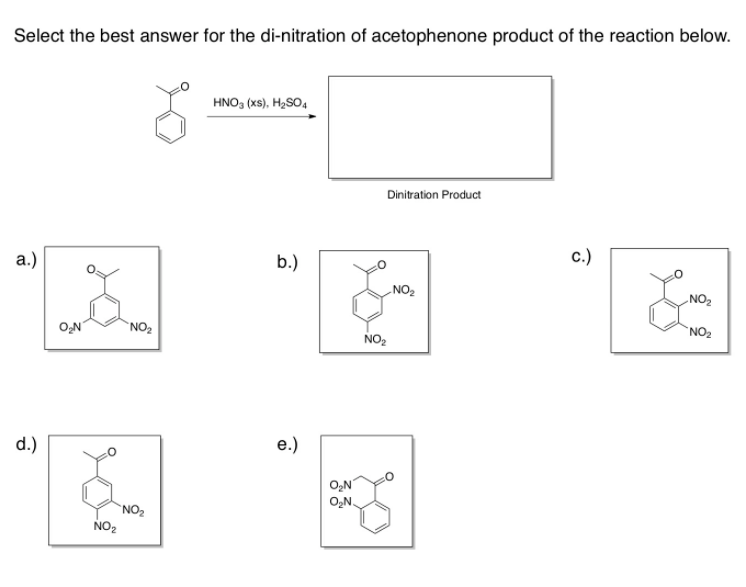Solved Select the best answer for the tri-nitration of | Chegg.com