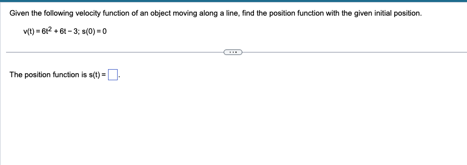 Solved Given The Following Velocity Function Of An Object