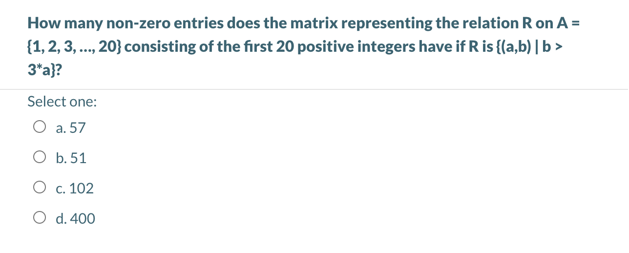 Solved How many non-zero entries does the matrix | Chegg.com