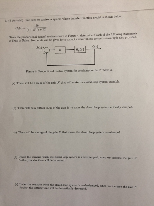 Solved You seek to control a system whose transfer function | Chegg.com
