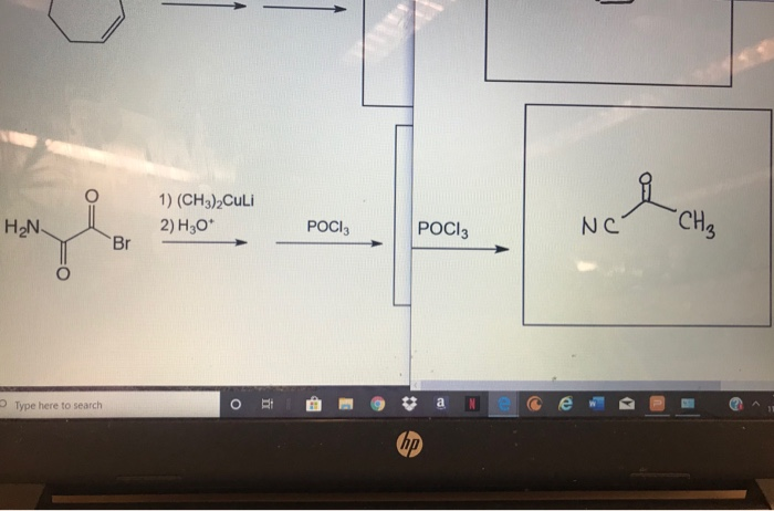 Solved 1) (CH3)2Culi 2) H30* -CH₃ HN POCI POCI3 NC T BE Type | Chegg.com