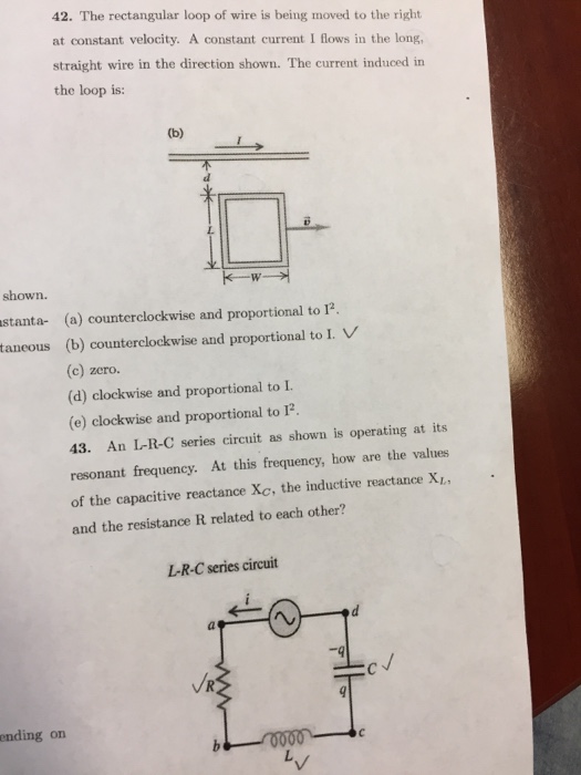 Solved 42 The Rectangular Loop Of Wire Is Being Moved To 
