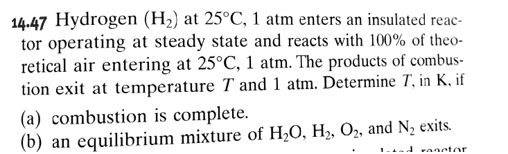14.47 Hydrogen (H2) at 25°C, 1 atm enters an | Chegg.com