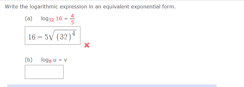 Solved Write the logarithmic expression in an equivalent | Chegg.com