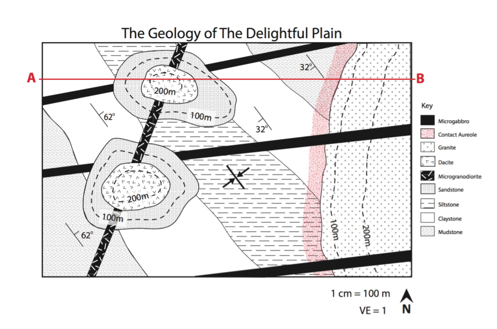 Solved a) Identify the location of the angular unconformity | Chegg.com