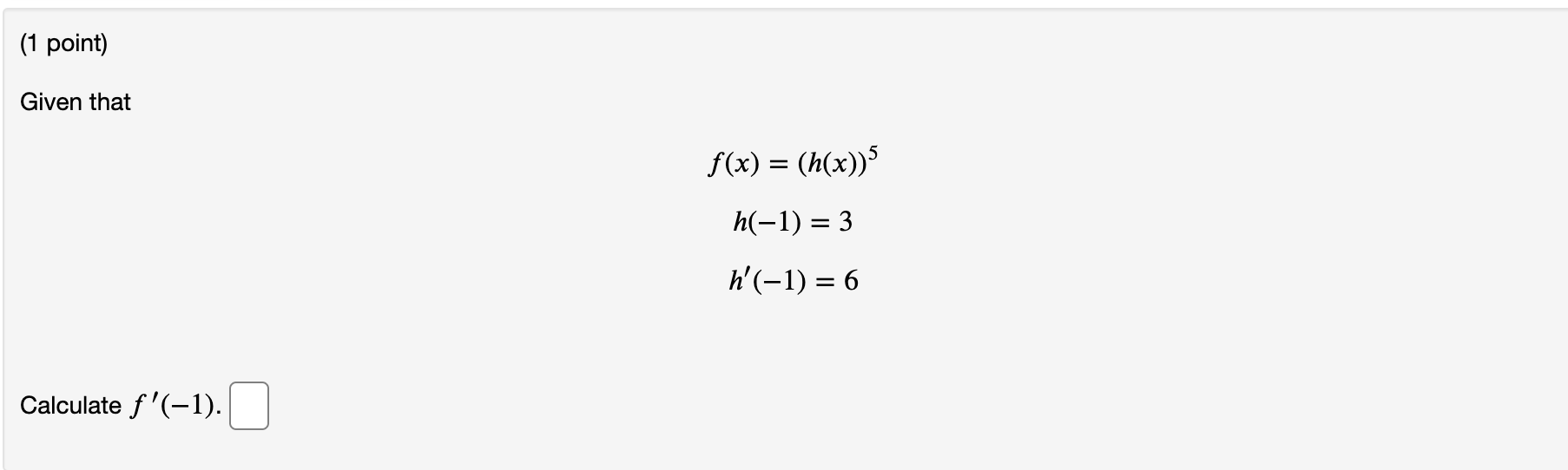 Solved (1 ﻿point)Given | Chegg.com