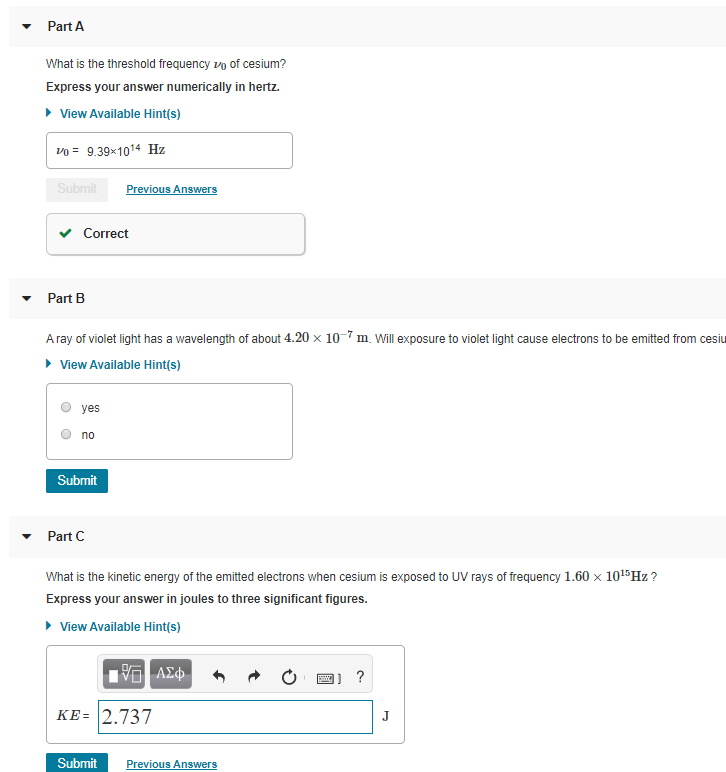 Solved Electrons are emitted from the surface of a metal | Chegg.com