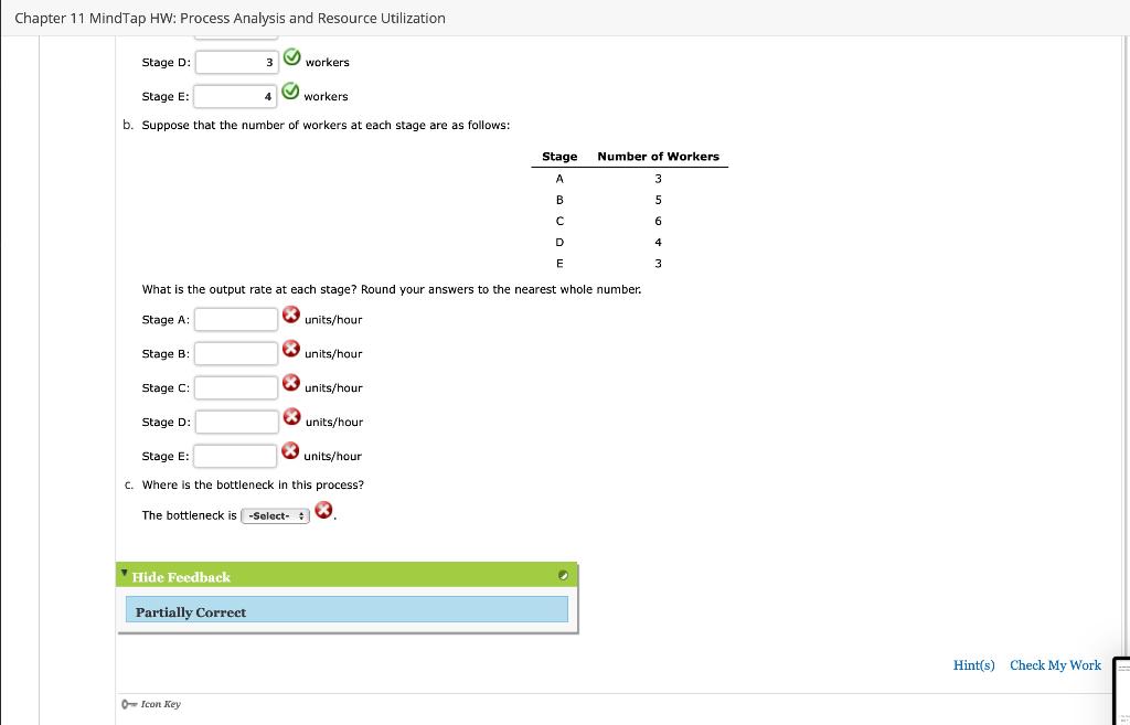 Solved Chapter 11 MindTap HW: Process Analysis and Resource | Chegg.com