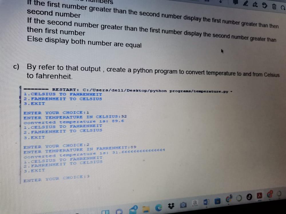 Solved If the first number greater than the second number | Chegg.com