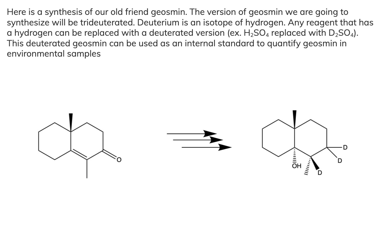 Solved Here is a synthesis of our old friend geosmin. The | Chegg.com