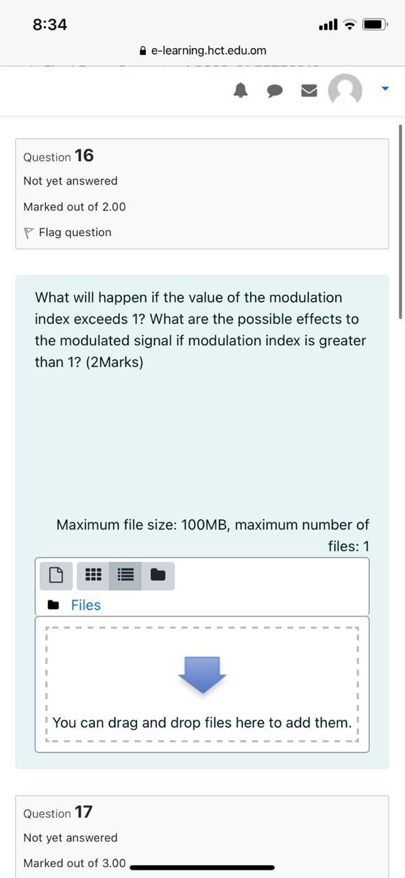 Solved 8:34 e-learning.hct.edu.om Question 16 Not yet | Chegg.com