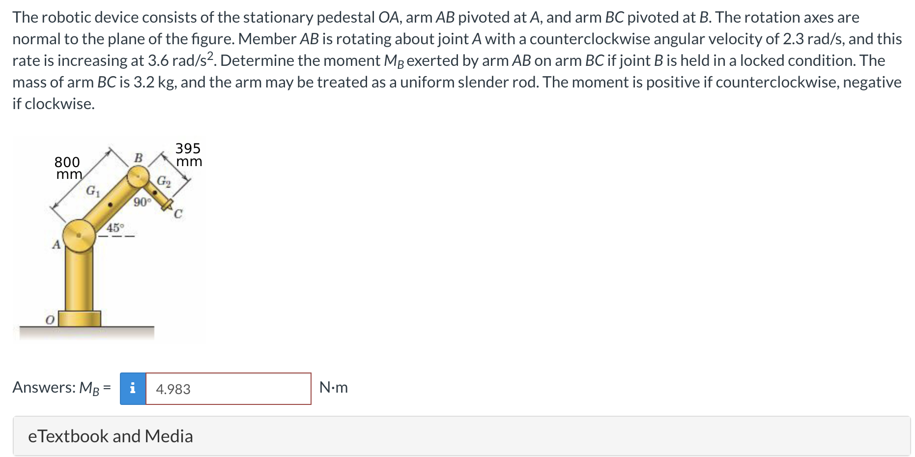 Solved The robotic device consists of the stationary | Chegg.com
