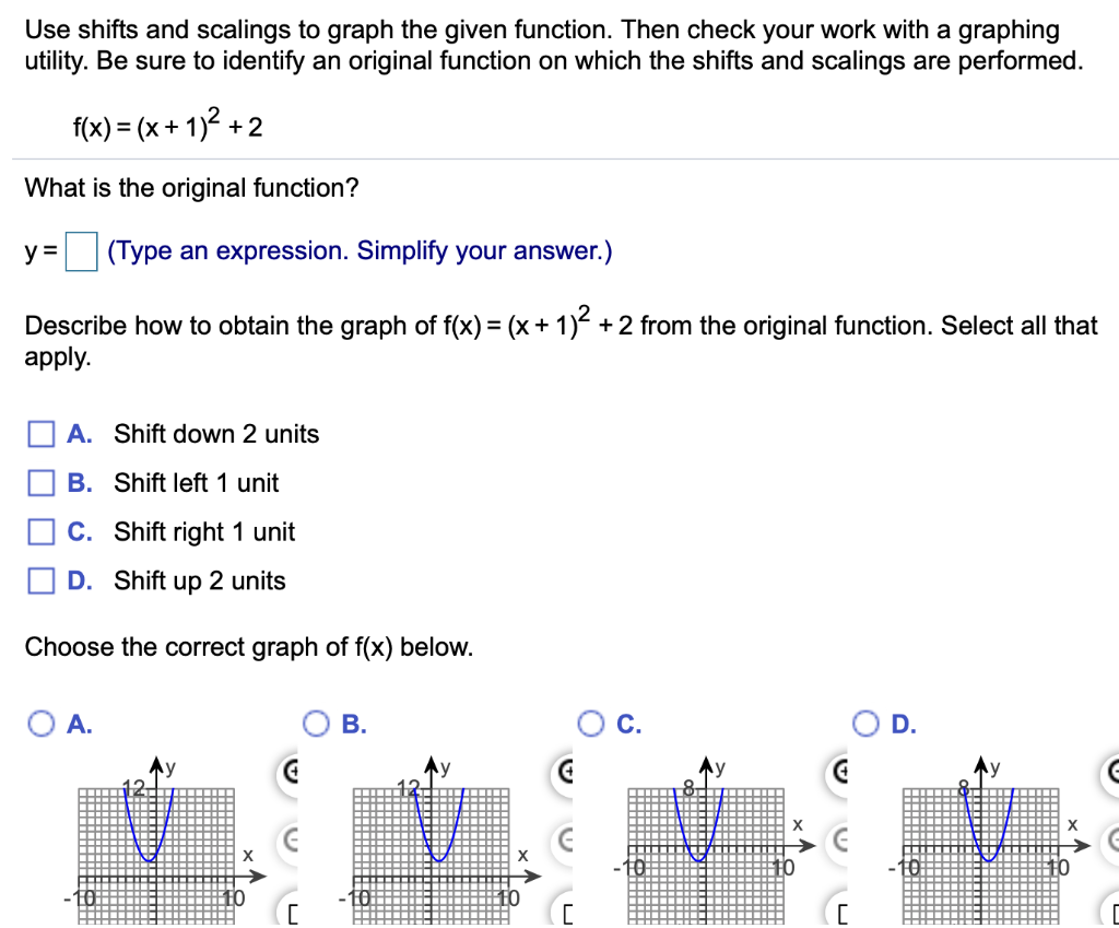 Solved Use shifts and scalings to graph the given function. | Chegg.com