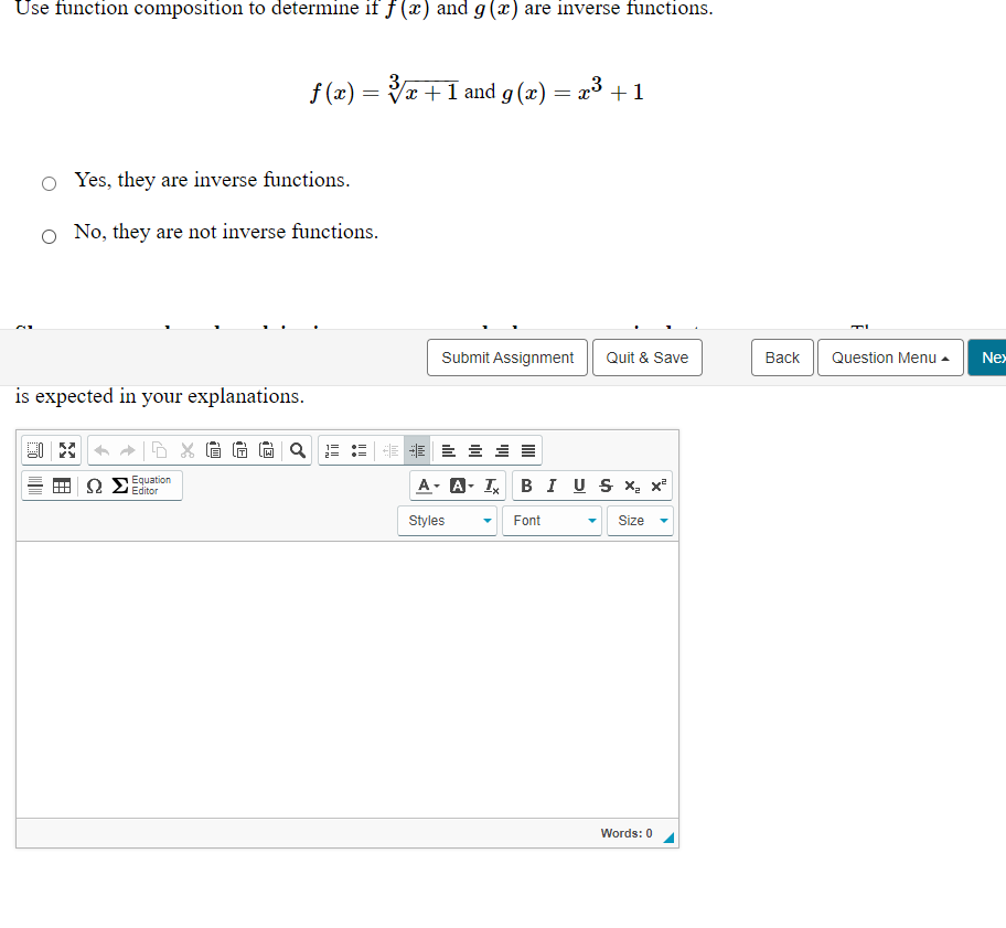 Solved Use function composition to determine if f (t) and | Chegg.com