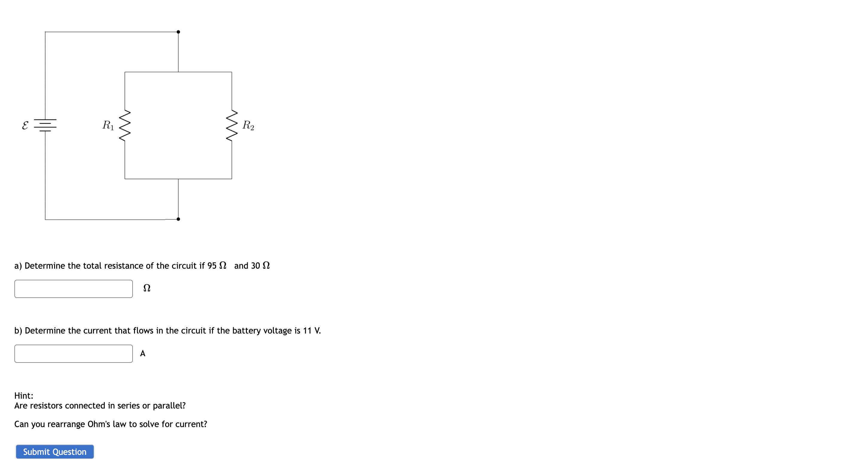 Solved a) Determine the total resistance of the circuit if | Chegg.com