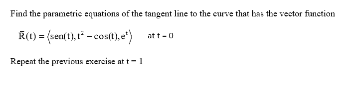 Solved Find the parametric equations of the tangent line to | Chegg.com