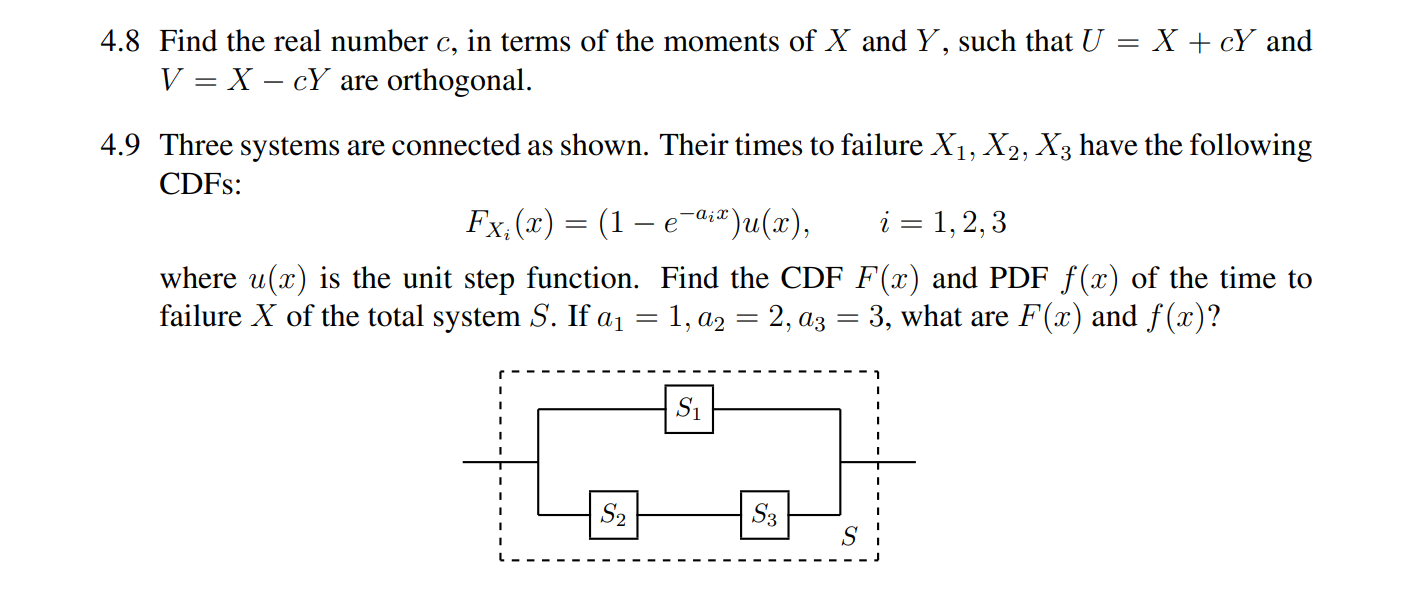 Solved 8 Find the real number c, in terms of the moments of | Chegg.com