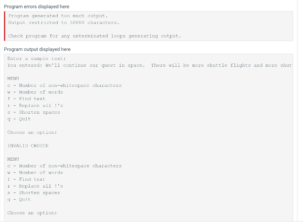 Solved 6.41 LAB*: Program: Authoring assistant (1) Prompt | Chegg.com