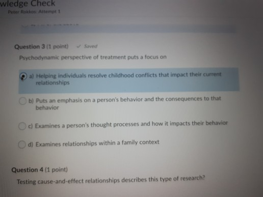 Solved wledge Check Peter Rokkos. Attempt 1 Question 3 (1 | Chegg.com
