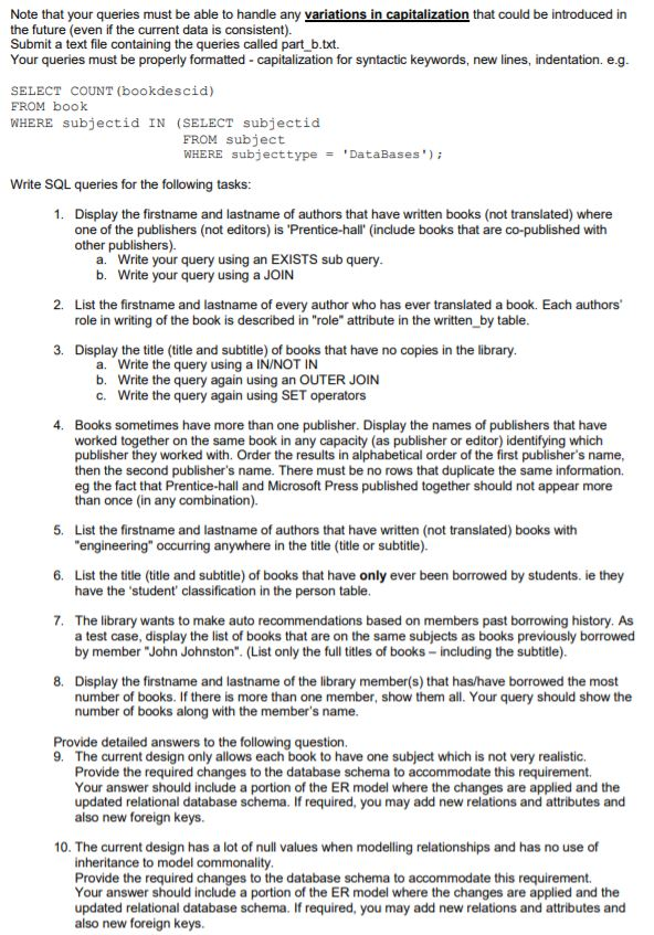 Part A Relational Database Design (30 points) After | Chegg.com
