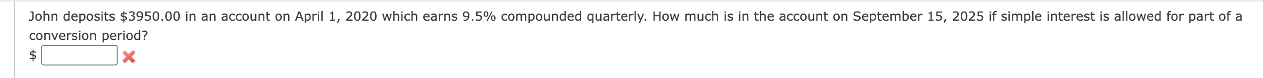 Solved conversion period? $ x | Chegg.com