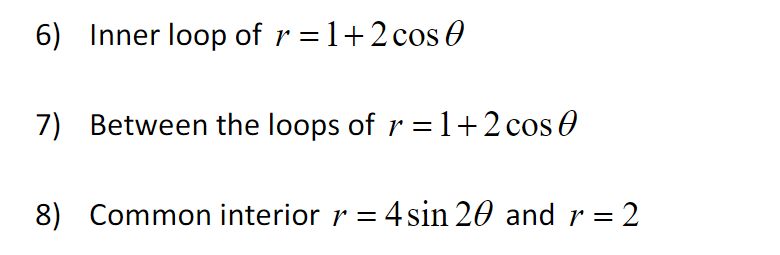 Solved Find the area of the region.6) Inner loop of | Chegg.com