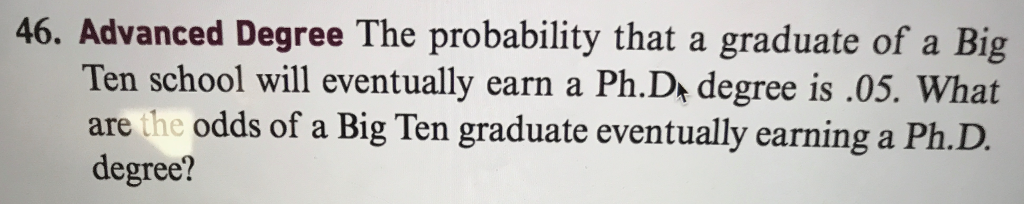 Solved 46. Advanced Degree The probability that a graduate | Chegg.com