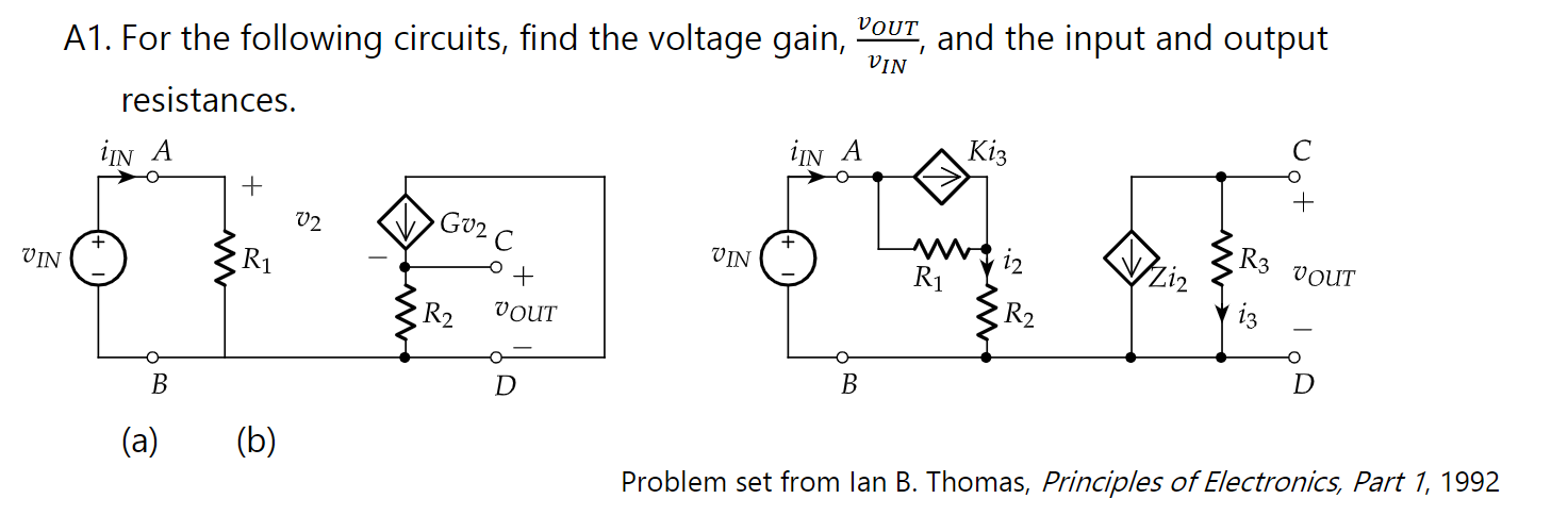 Solved A1. For the following circuits, find the voltage | Chegg.com