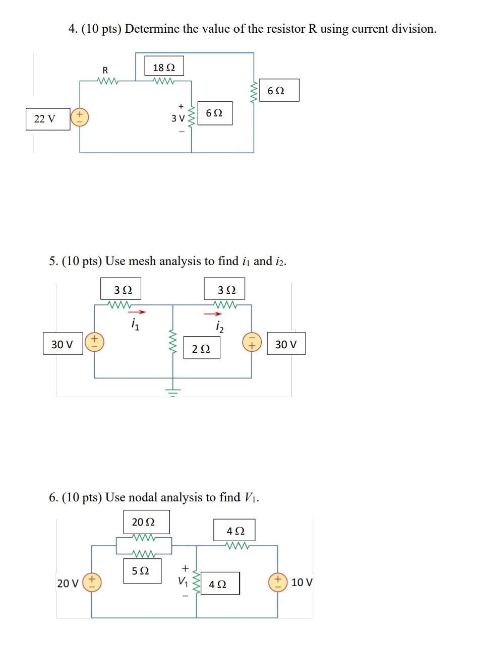Solved 1. (10 pts) Determine the voltage Vo in the circuit | Chegg.com