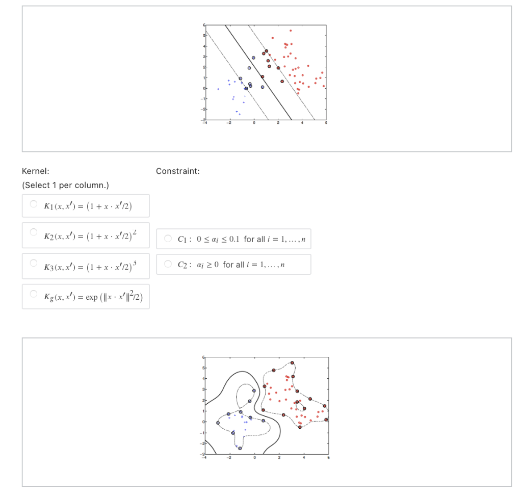 Now we use kernel methods to classify a separate set | Chegg.com