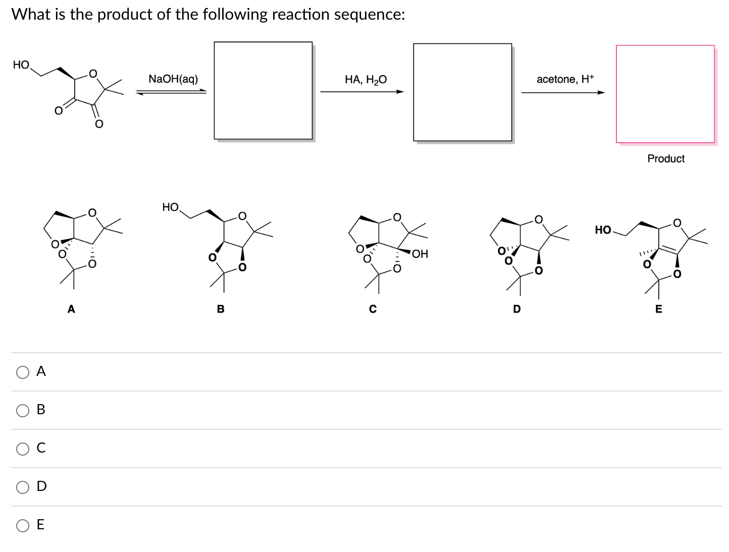 Solved What is the product of the following reaction | Chegg.com