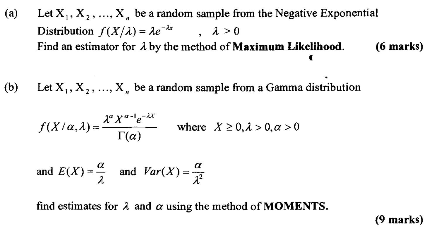 Solved (a) ) Let X1, X2, ..., X, be a random sample from the | Chegg.com