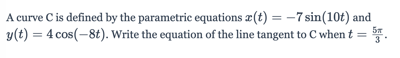 Solved A curve C is defined by the parametric equations | Chegg.com
