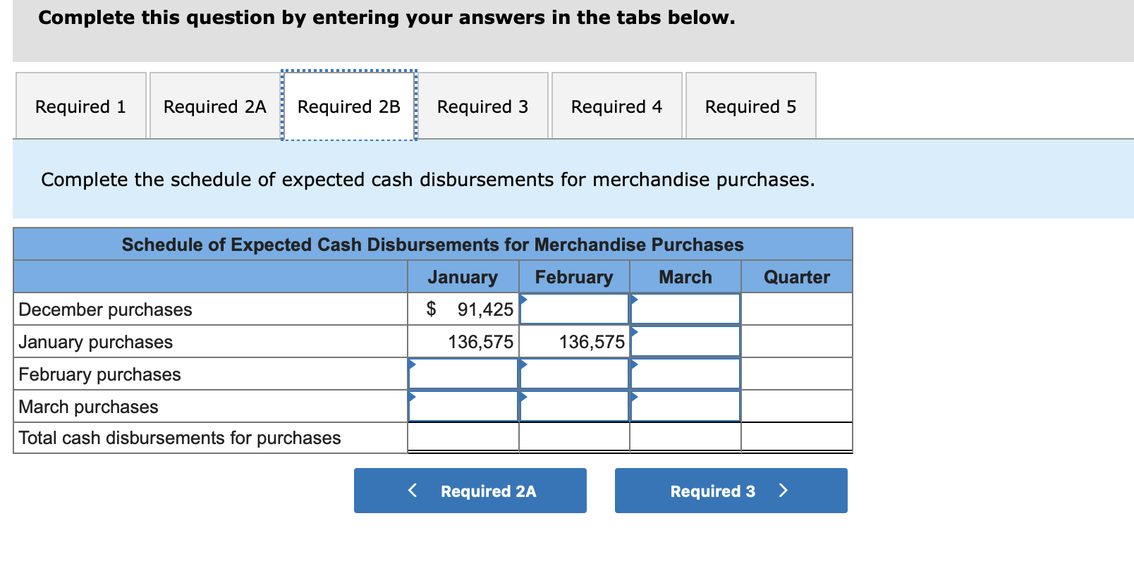 Solved Required 1 Required 2A Required 2B Required 3 | Chegg.com