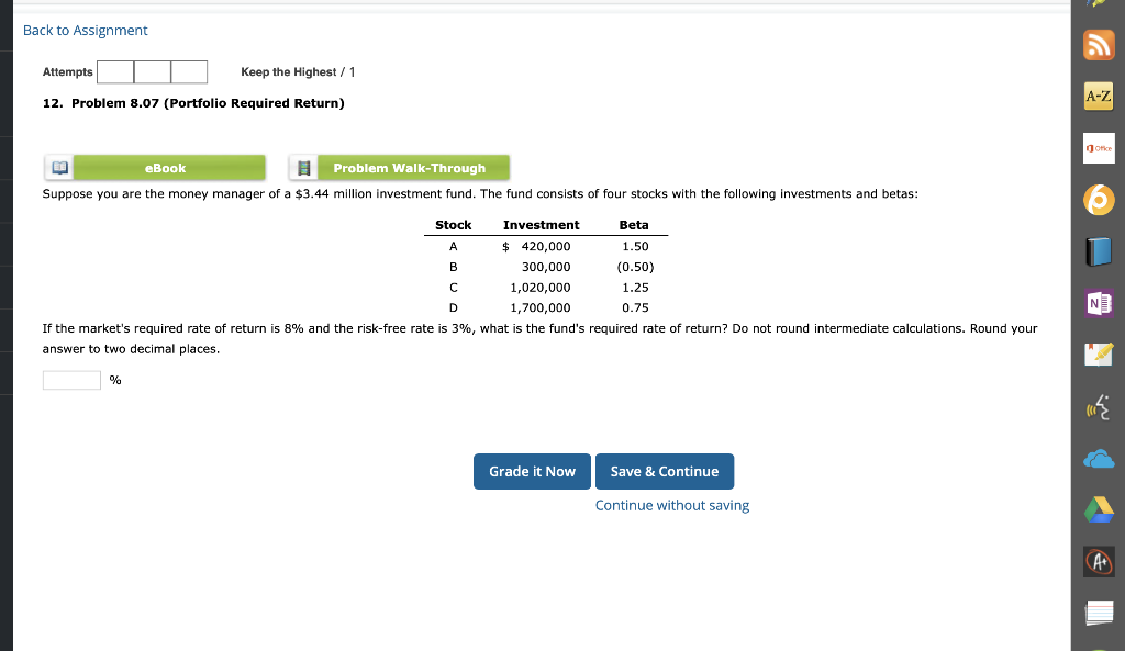 Solved Back to Assignment Attempts Keep the Highest / 1 12. | Chegg.com