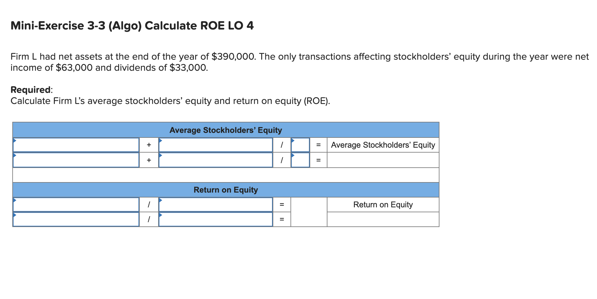 Solved Mini-Exercise 3-1 (Algo) ROI analysis using the | Chegg.com
