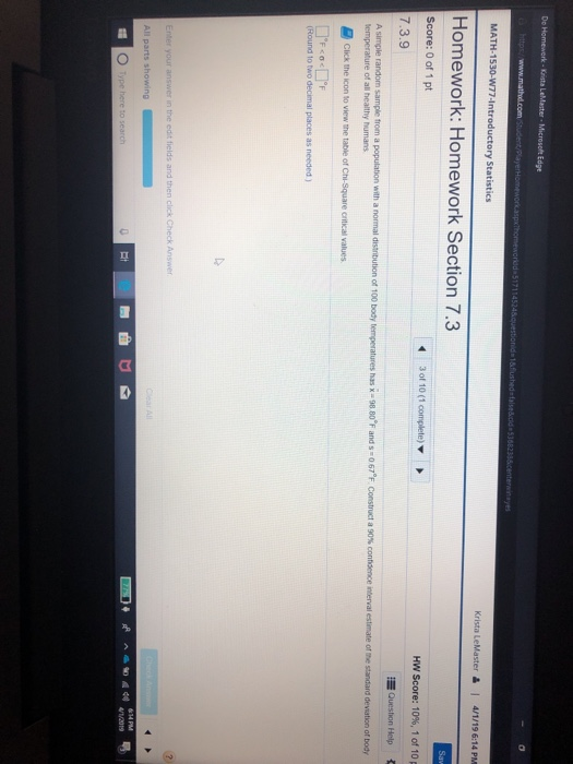 Solved Homework Homework Section 7 3 Score 0 Of 1 Pt