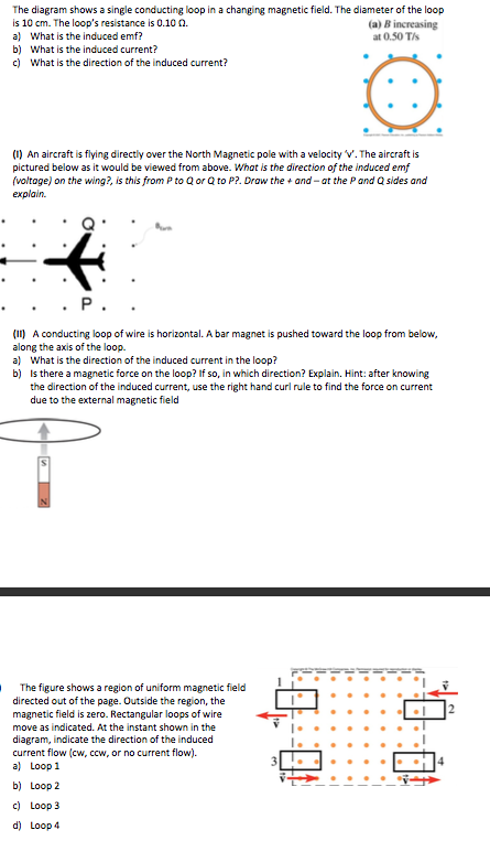 Solved The diagram shows a single conducting loop in a | Chegg.com