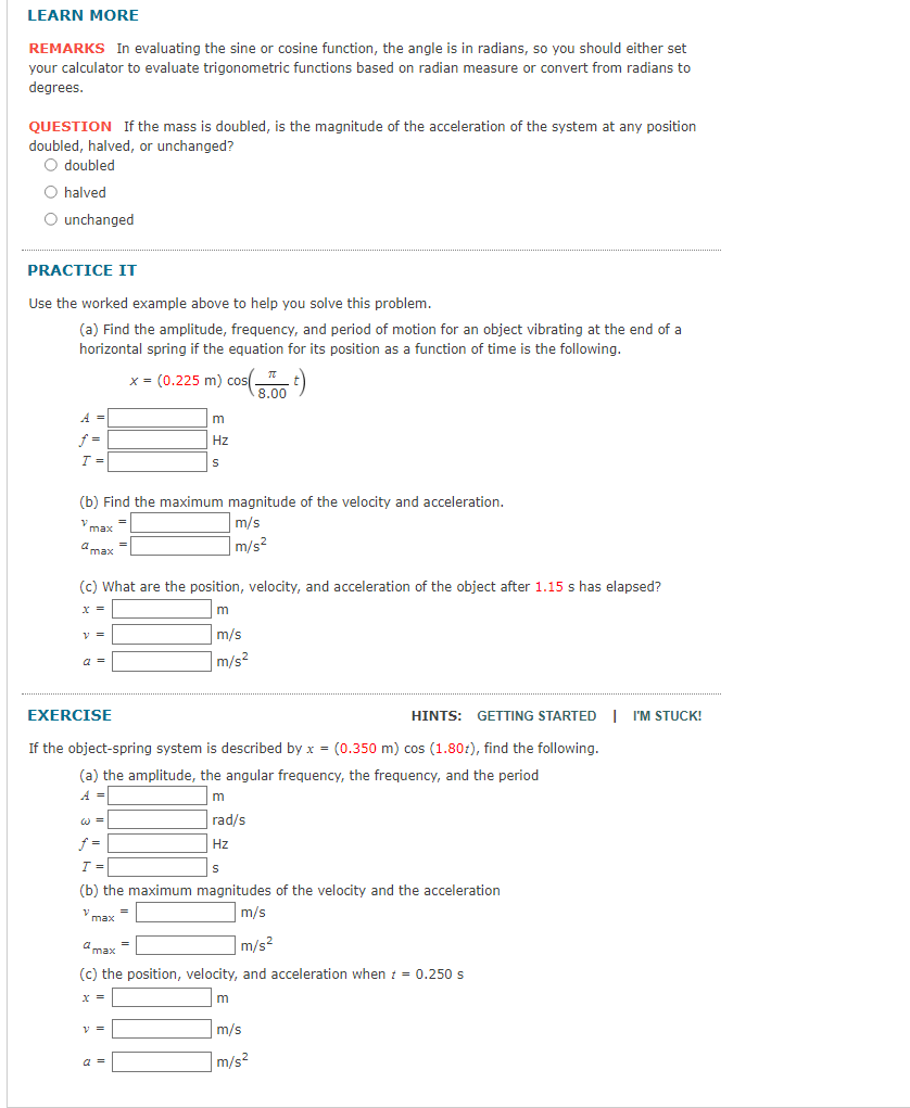 Solved LEARN MORE REMARKS In evaluating the sine or cosine | Chegg.com