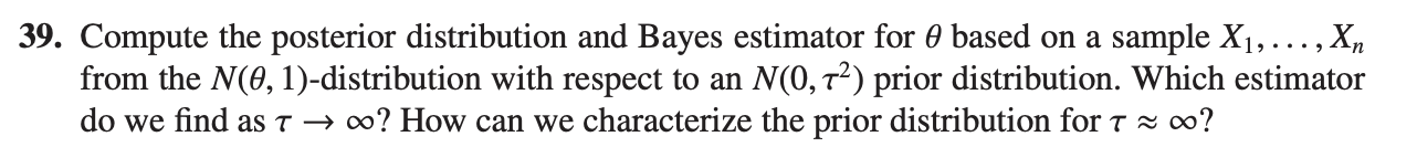Solved 9. Compute the posterior distribution and Bayes | Chegg.com