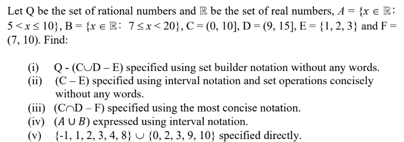Solved = Let Q be the set of rational numbers and R be the | Chegg.com
