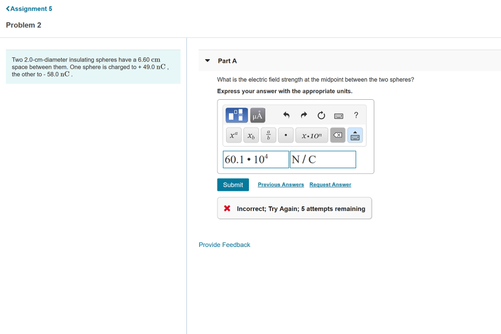 Solved Assignment 5 Problem 2 Two 2.0-cm-diameter insulating | Chegg.com