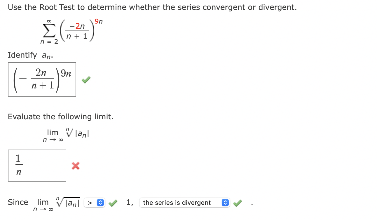 Solved Use the Root Test to determine whether the series | Chegg.com