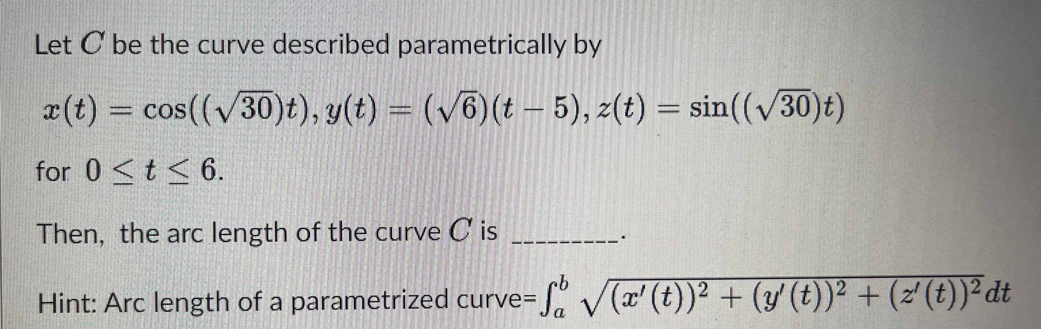 Let C be the curve described parametrically by | Chegg.com