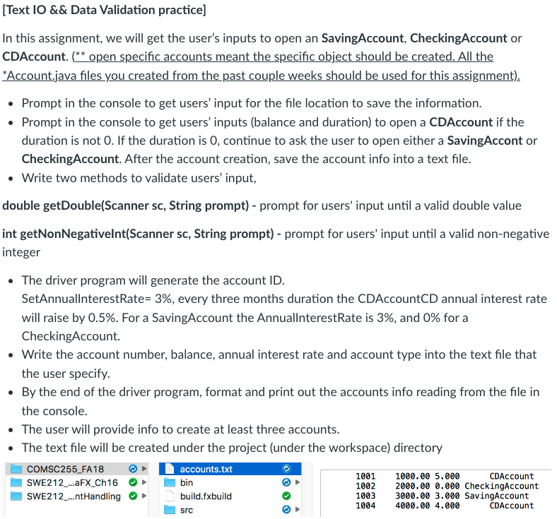 Solved In this assignment, we will get the user's inputs to | Chegg.com