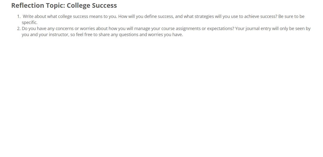 Your reflection topic should be at least 300 words | Chegg.com