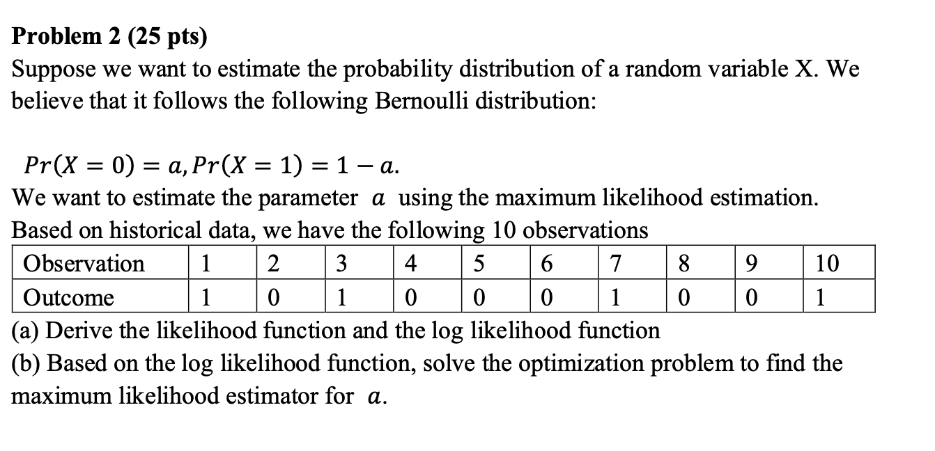Solved Show me the steps to solve Problem 2 (25 ﻿pts)Suppose | Chegg.com
